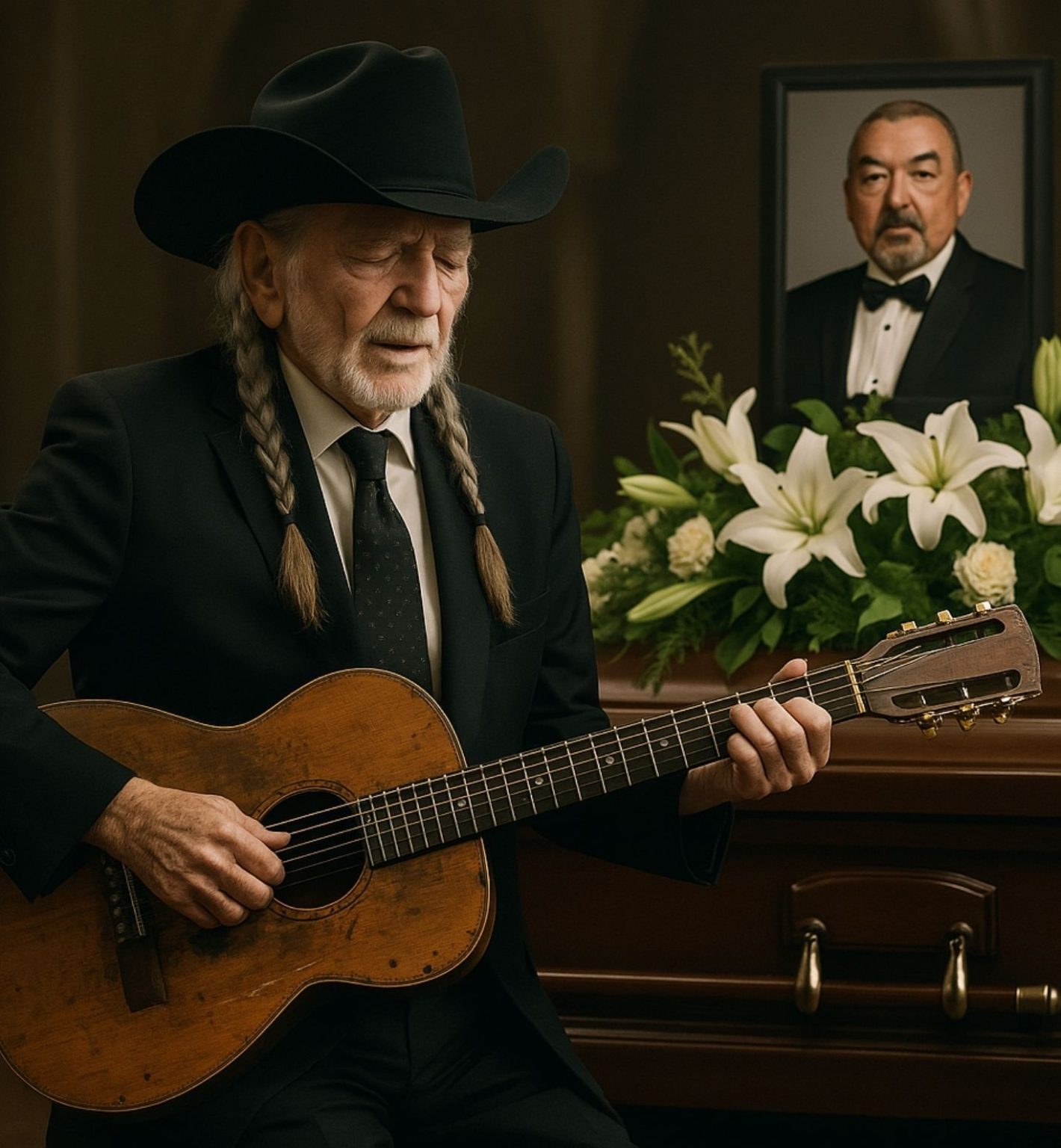 At the funeral of Graham Greene, the Oscar-nominated actor from Dances ...
